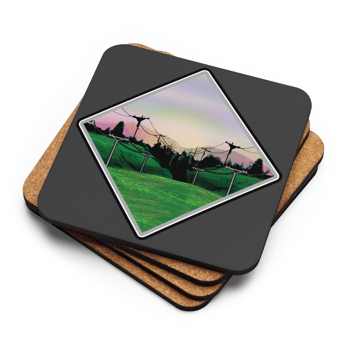 Cork-back coaster – LineCrew